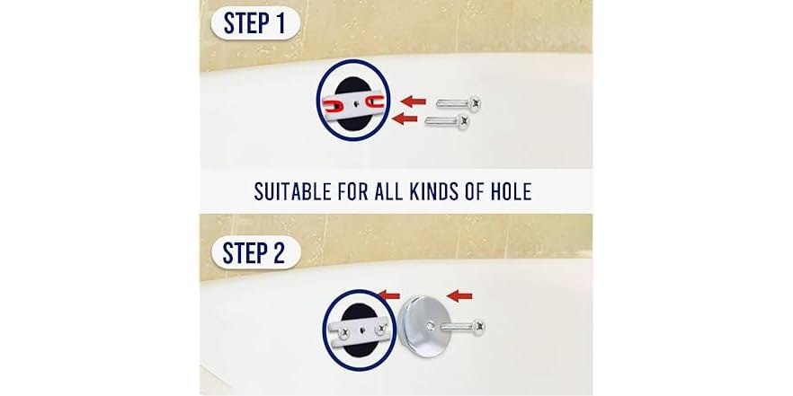 2 Pack Bathtub Drain Overflow Face Plate