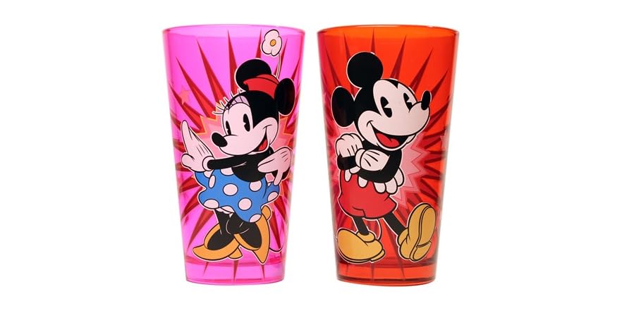 Disney Mickey & Minnie Pint Glass Set