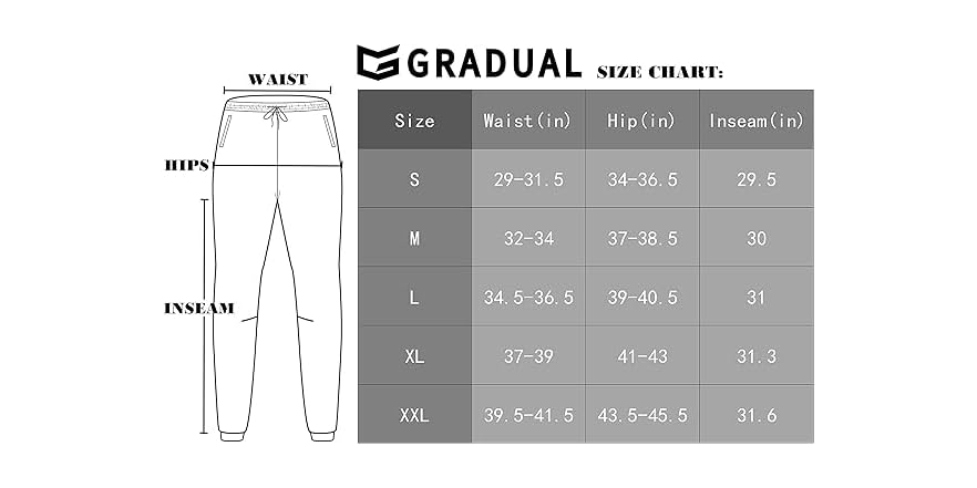 G Gradual G Gradual Men's Sweatpants with Zipper