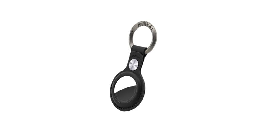 GinKouHa Genuine Leather Airtag Keychain