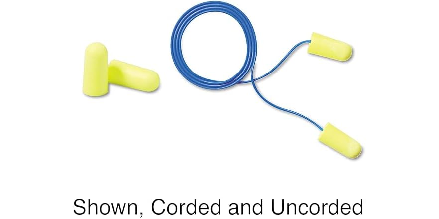 3M Ear Soft Uncorded Earplugs, 10/BX