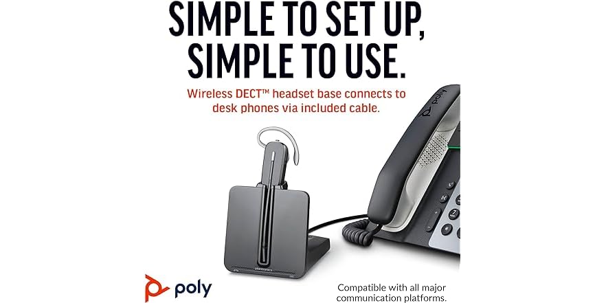 Plantronics PLTRNS-CS540#3 Poly CS540 Wireless DECT Heads (Open Box)