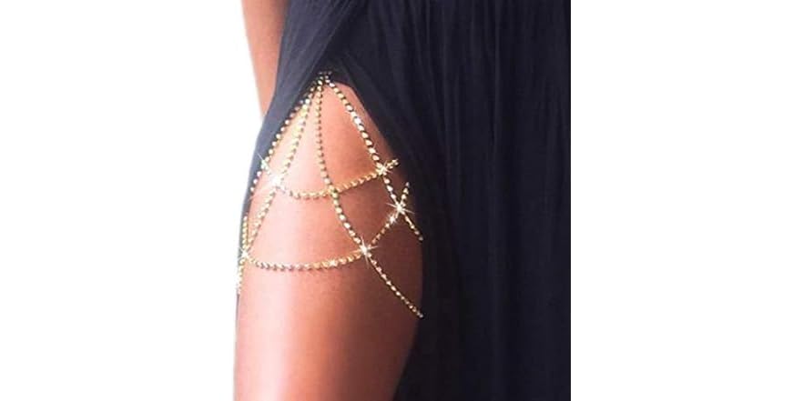 2 Pack Sparkly Thigh Chains for Women
