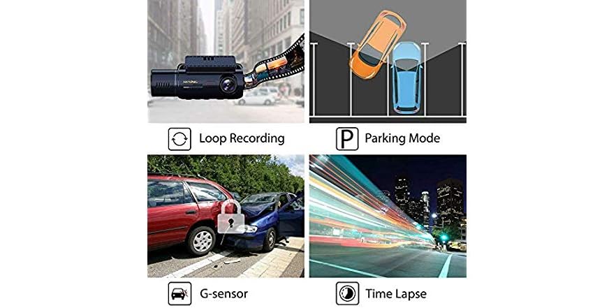 Rexing V3 Dual HD Dash Cam (Open Box)