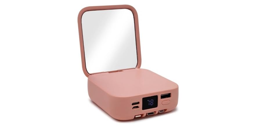 Aduro 10,000mAh Glow Portable Power Bank and Compact Mirror