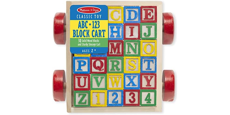 Melissa & Doug Classic ABC Block Cart