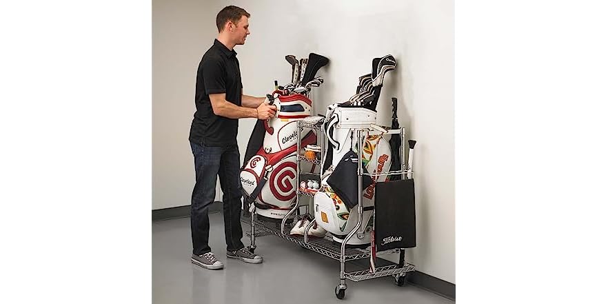 SafeRacks Golf Equipment Organizer Rack White