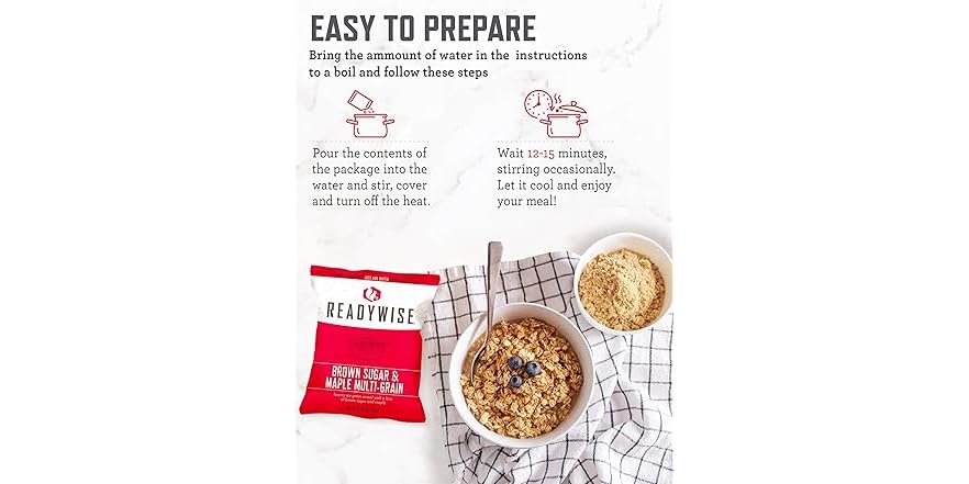 READYWISE Breakfast Bucket, 120 Servings