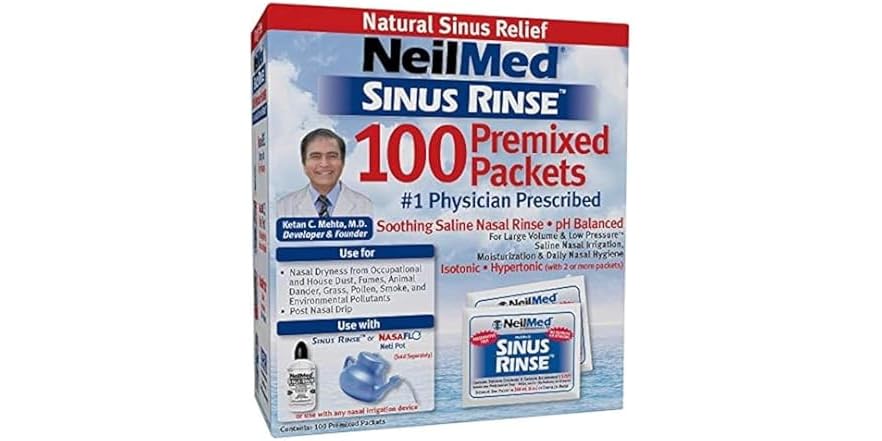 Neilmed Sinus Rinse Refill Packets, 100 Ct