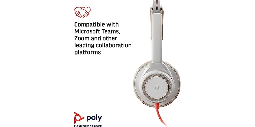 Plantronics Headset, Wired, ANC, USB-A