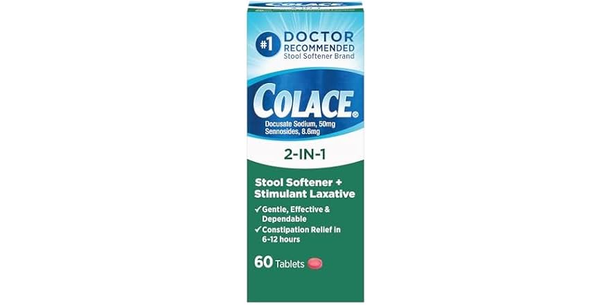 Colace 2-in-1 Laxative, 60ct