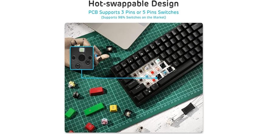 ROYAL KLUDGE RK84 Wireless 75% Mechanical Keyboard (Open Box)