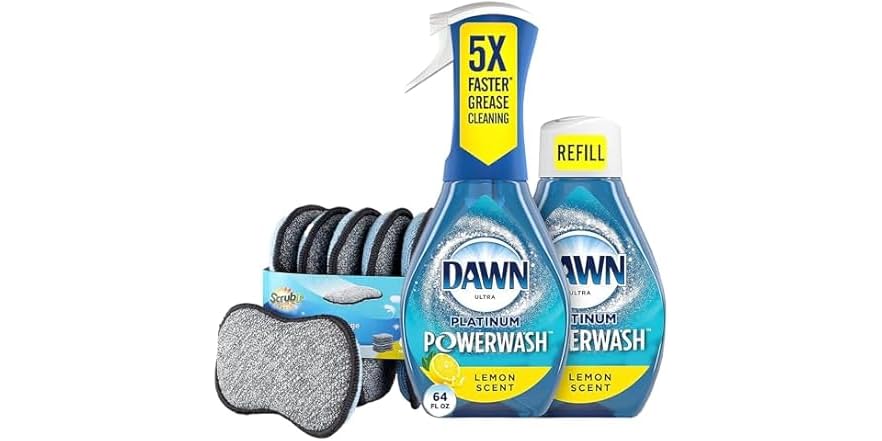 Dawn Lemon Powerwash Spray, Refill and Sponges
