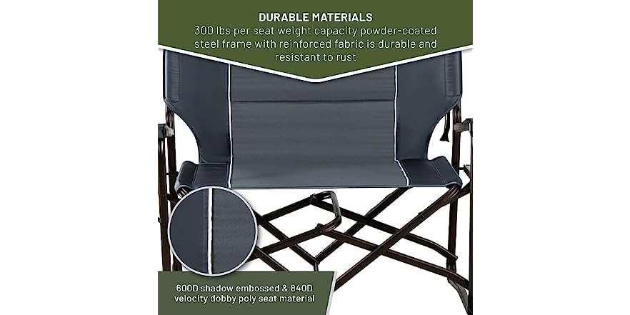 TIMBER RIDGE Folding Camping Chair Side Tables
