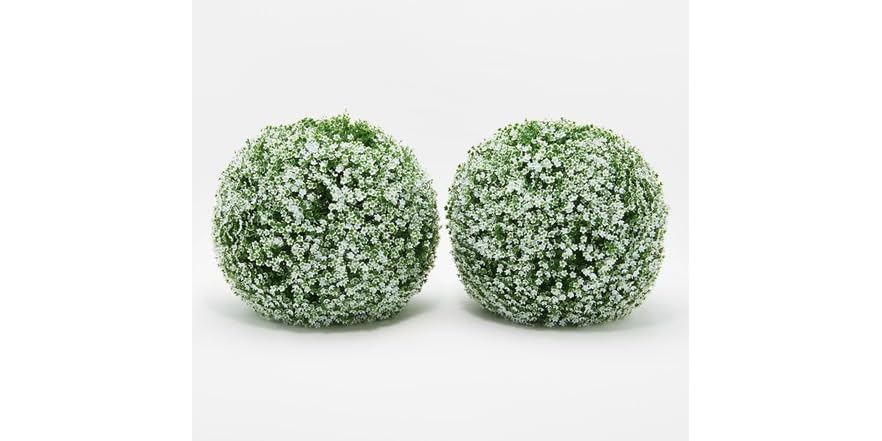 Wicker Park (2) 11" Faux Flower Garden Spheres (Choose Color)