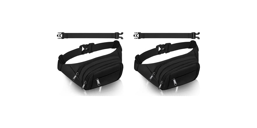 Large Fanny Pack for Women Men 2 Pack