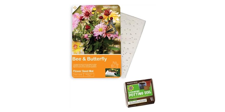 Bees & Butterflies Flower Seed Mat Kit