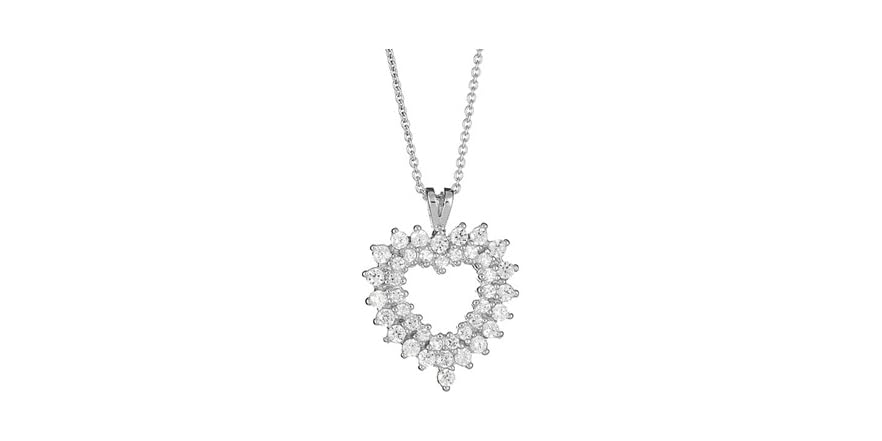 Cubic Zirconia Heart Necklace