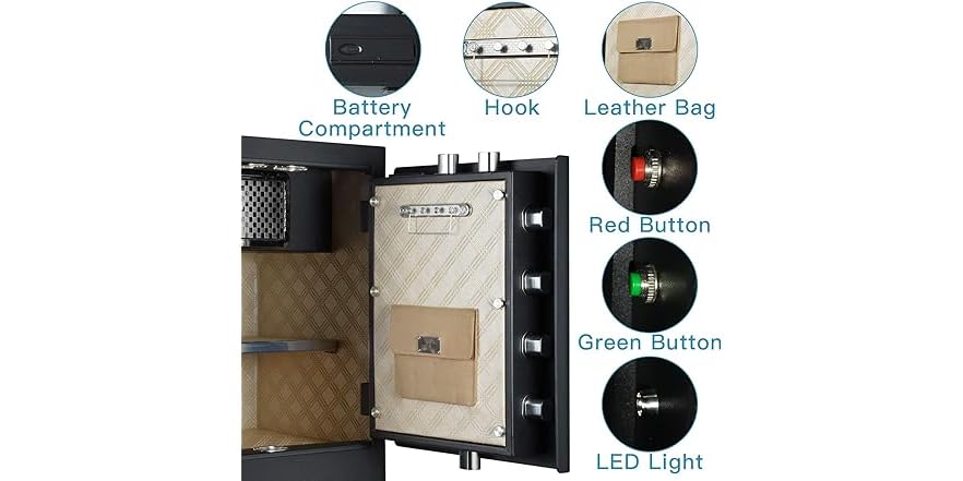 Tenamic Fireproof Fingerprint Safe