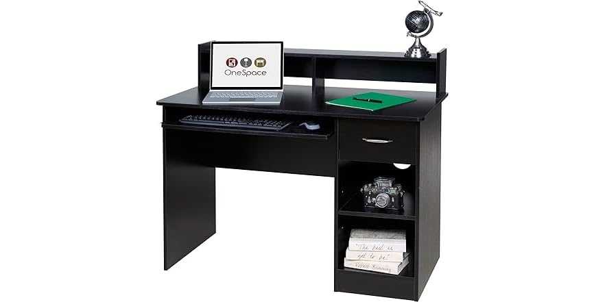 OneSpace Essential Computer Desk, Hutch