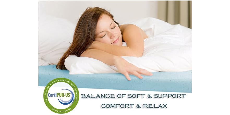 Comfort & Relax 3" Gel Memory Foam Topper