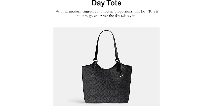 Coach Day Tote, V5/Charcoal Black