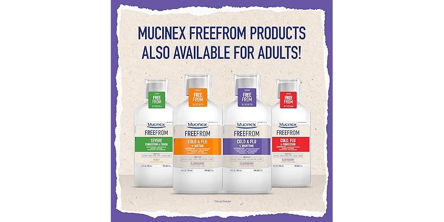 Mucinex Kid's Cold & Flu Liquid 3 Pack