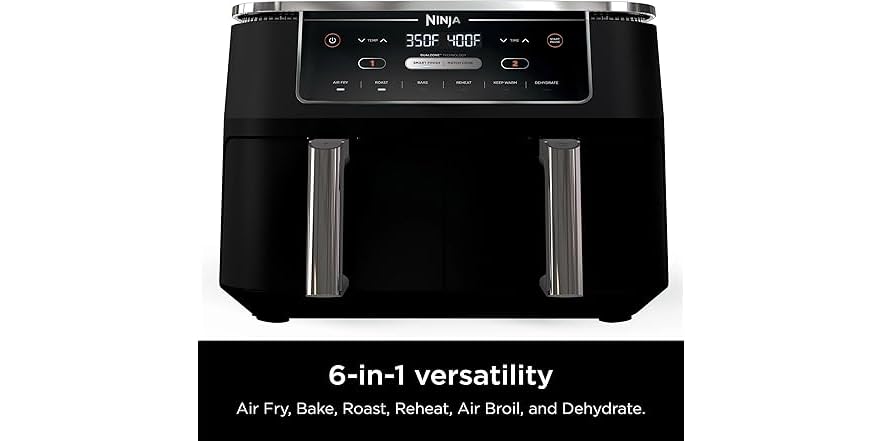Ninja R-AD300CO 6-in-1 2-Basket Air Fryer