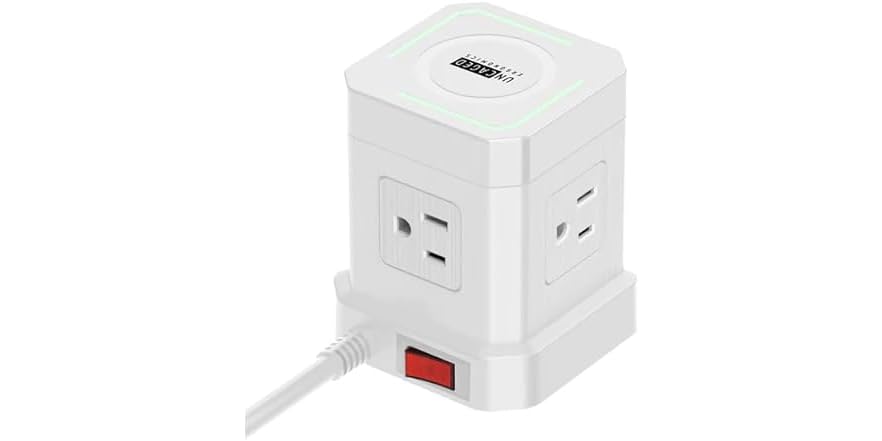 Uncaged Ergonomics 10ft Power Cube w/Wireless Charging