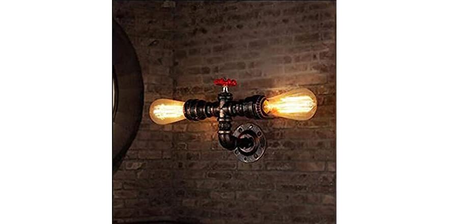 Pipe Style Wall Mounted Light Fixture