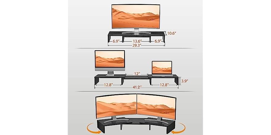 LORYERGO Dual Monitor Stand Riser
