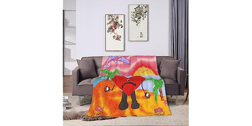 Sad Heart Throw Blanket 50''x40''