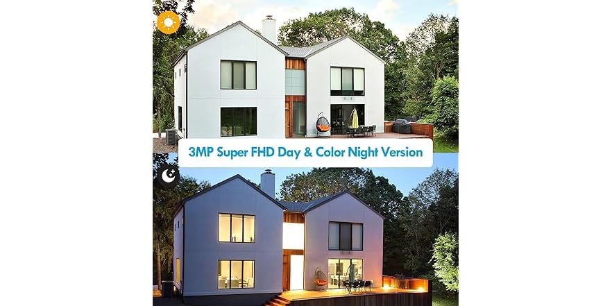 Poyasilon 3MP 2K FHD Solar Security Camera