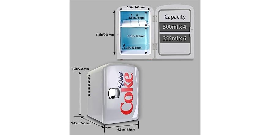 Coca-Cola Diet Coke 6 Mini Cooler/Fridge