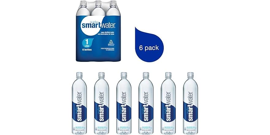 smartwater premium water bottles,, 6 Pack