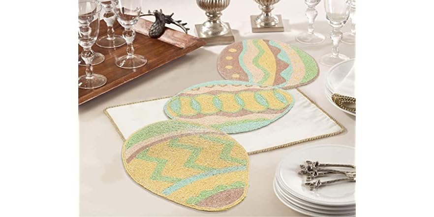 Beaded Table Runner Glass Beads Linens