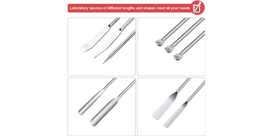 10Pcs Double Ended Lab Scoop Tools