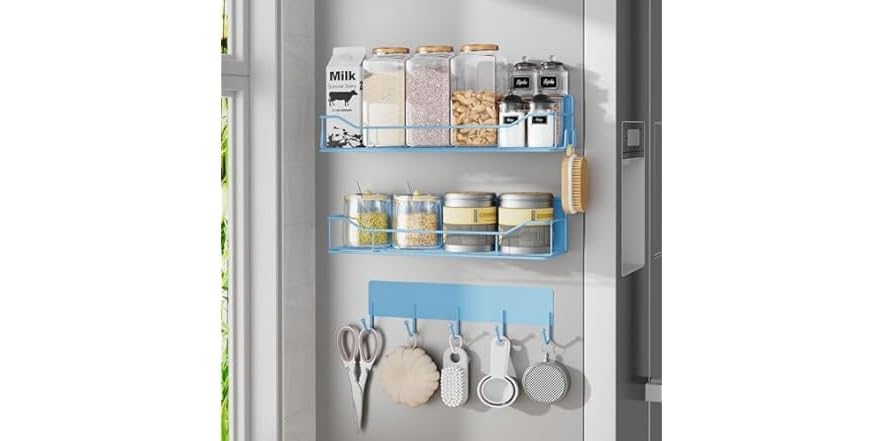 IYEBAU Magnetic Spice Rack 3pc Blue