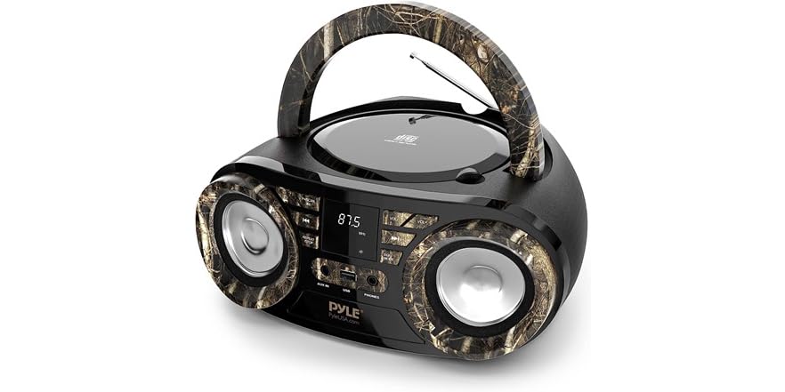 Pyle Portable CD Player Bluetooth Boombox Speaker & Radio