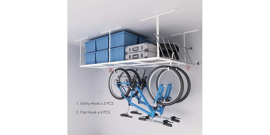 FLEXIMOUNTS 4x8 Overhead Garage Storage Rack
