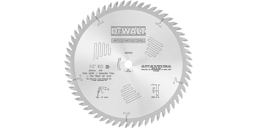DeWALT 60T Fine Crosscut Blade, 10-Inch
