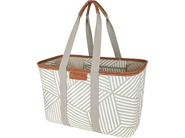 CleverMade Collapsible Tote LUXE - 20L, Geometric Taupe