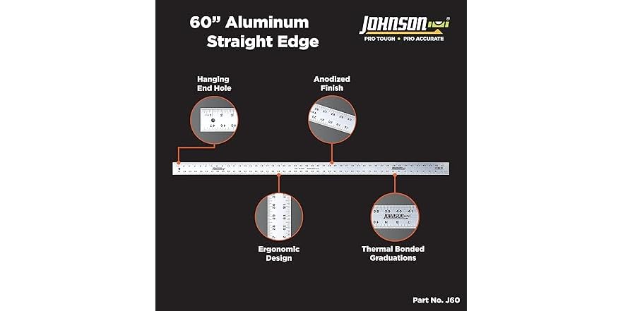 Johnson Level & Tool J60 Aluminum Straig