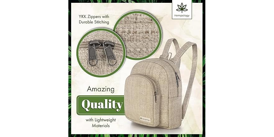 HEMPOLOGY HEMP Mini Backpack Beige