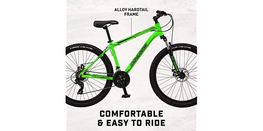 Mongoose Trail Adult Bike, 21S 27.5-Inch Wheels