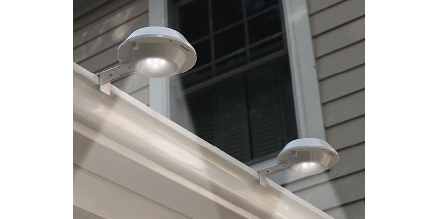 Touch Of ECO 8PK Solar Outdoor LED Gutter Lights, Round WHT