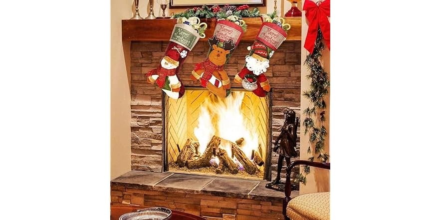 WayoM Set of 3 Christmas Stocking
