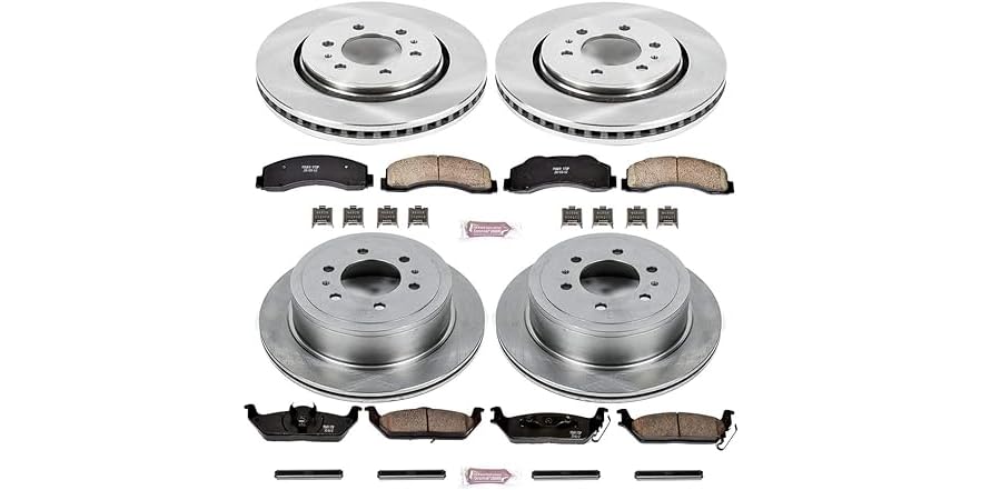 Power Stop KOE3166 Front and Rear Brake Kit