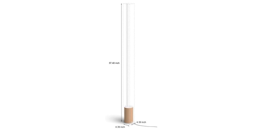 Philips Hue Signe Gradient Floor Lamp, Oak