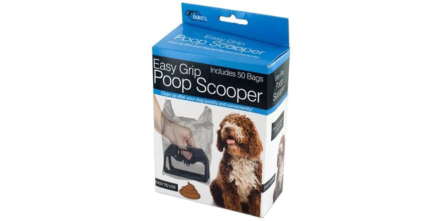 iPets Easy Grip Poop Scooper with Bags